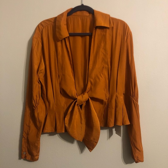 SHEIN | Tops | Shein Premium Rust Blouse | Poshmark